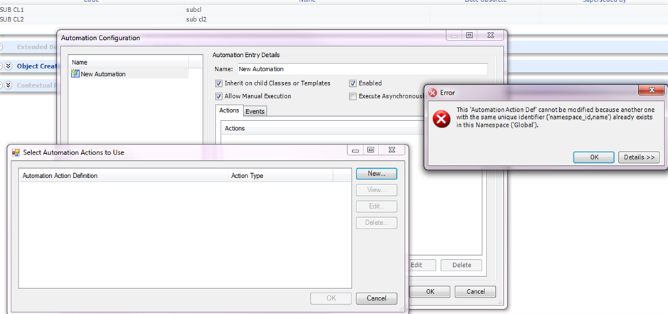 AssetWise ALIM - This 'Automation Action Def' cannot be modified - Communities