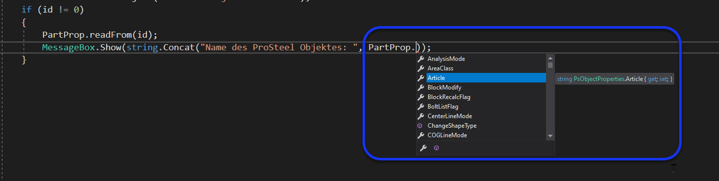 ProStructures - PS properties lesen - Communities