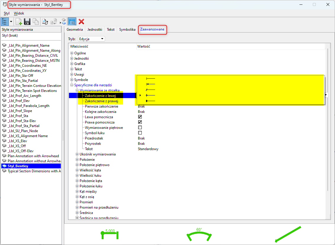 OpenRoads | OpenSite - Zakończenie linii wymiarowania - Communities