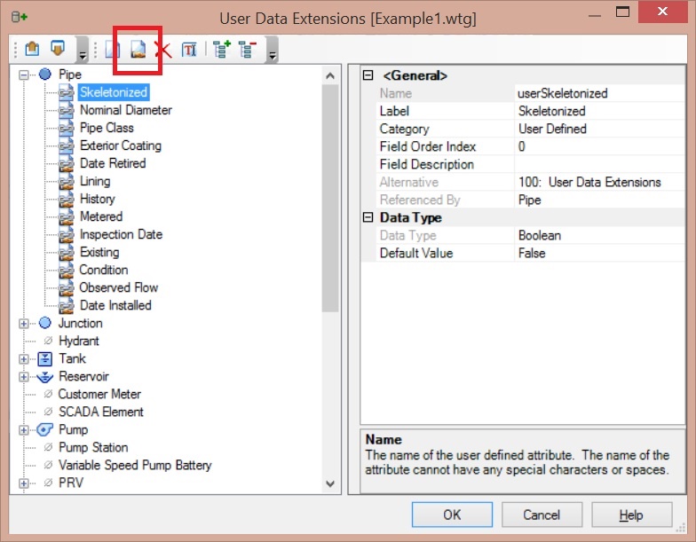 OpenFlows | Water Infrastructure - Can User Data Extensions be shared between elements in a ...