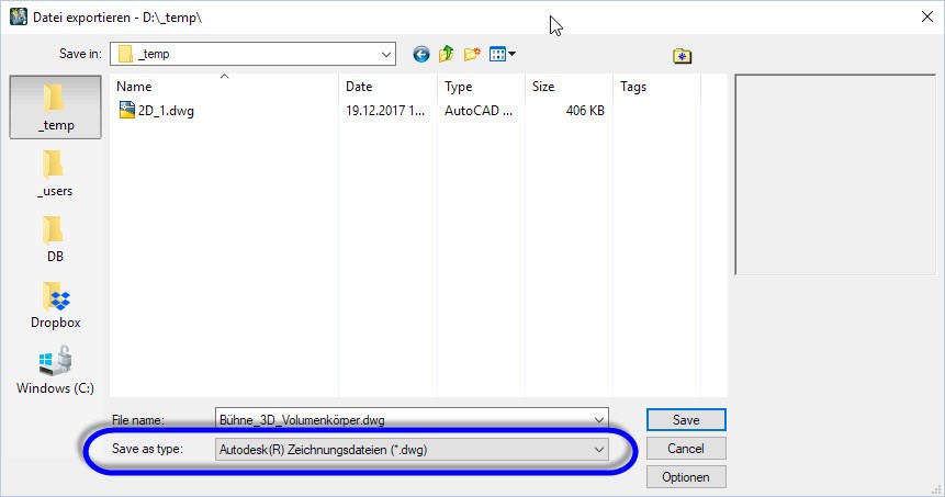 ProStructures - Export DWG 3D Zeichnung - Communities