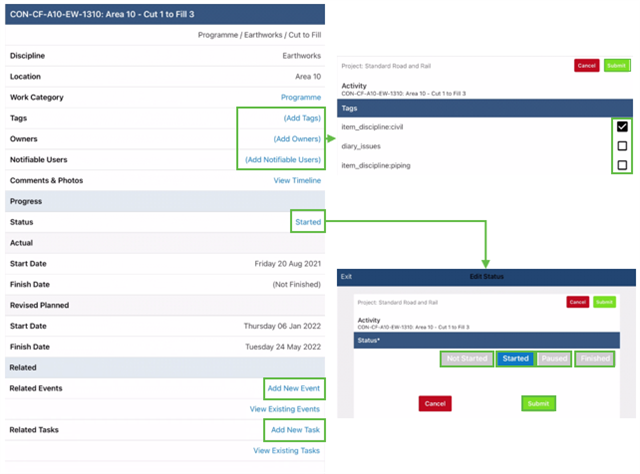 SYNCHRO Construction Solution - Custom Filters (Mobile) - Communities