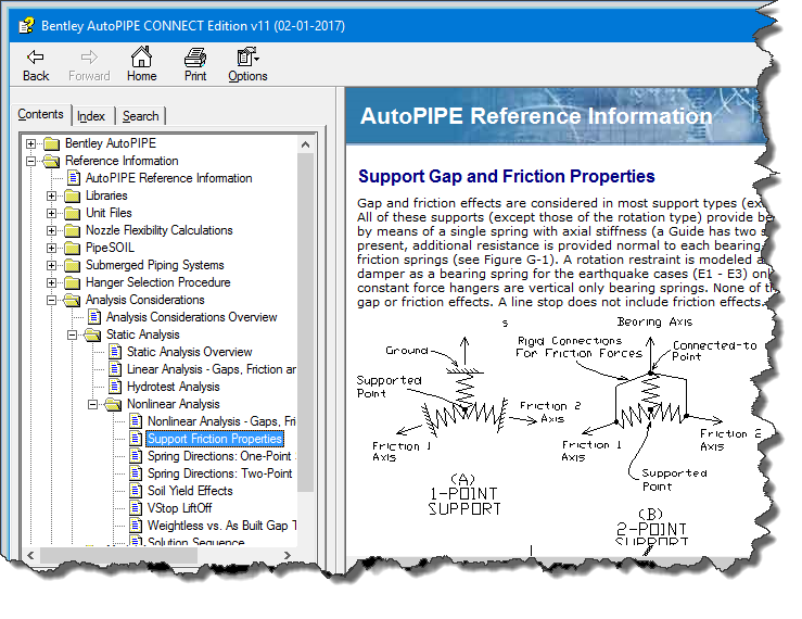 AutoPIPE - 10. How are a support's axial force due to xxx load case ...