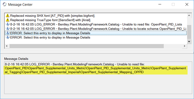 OpenPlant - Error "Tool not available in this file type" Appears in ...