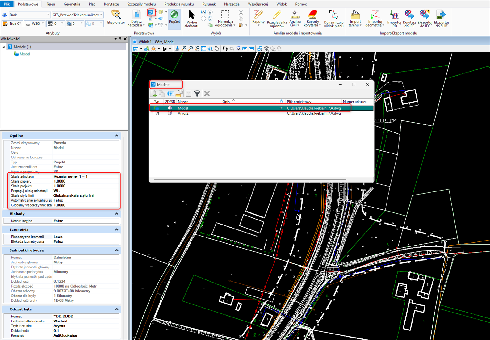 OpenRoads | OpenSite - Nieprawidłowa skala linii - Communities