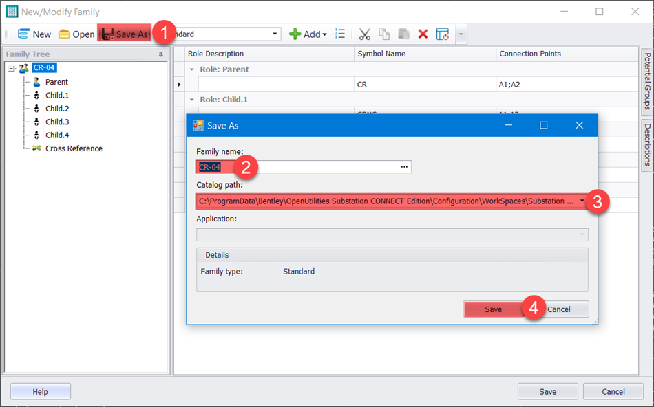 OpenUtilities - How to Create a new family based on existing family - OpenUtilities Substation ...