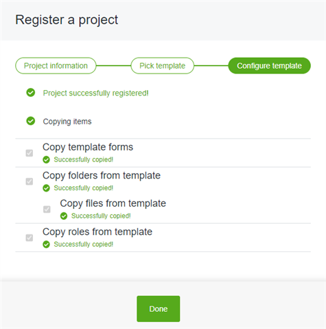 SYNCHRO Construction Solution - Register a Project - Communities