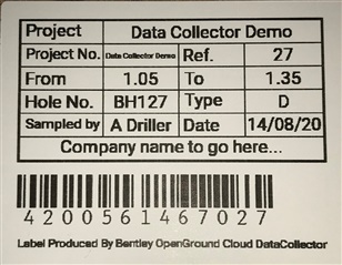 OpenGround - Sample Label Printing - Communities