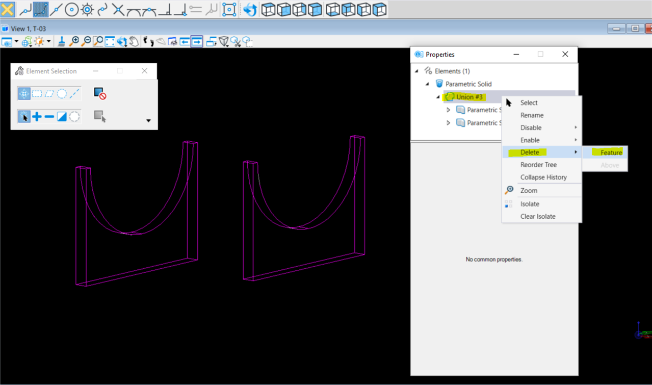 MicroStation - How to remove the Modify Commands applied to the solid ...