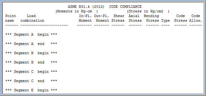 AutoPIPE - 07. AutoPIPE Results grids / Output report, Code Stresses ...