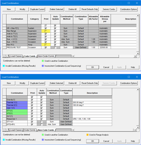 AutoPIPE - 06. Results Summary combinations appear to be missing from ...