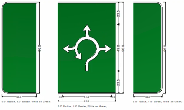 OpenRoads | OpenSite - D1-5 Circular Intersection Diagrammatic Sign ...