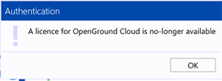 OpenGround - A license for OpenGround Cloud is no-longer available ...