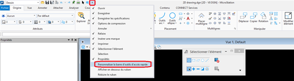 MicroStation - Comment personnaliser le menu des éléments contextuels ...
