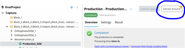 iTwin Capture - iTwin Capture Modeler 2023 - Analysis - Extract Ground - Communities