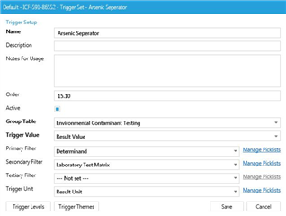 OpenGround - How Should Trigger Sets be Setup for Contamination Data - Communities