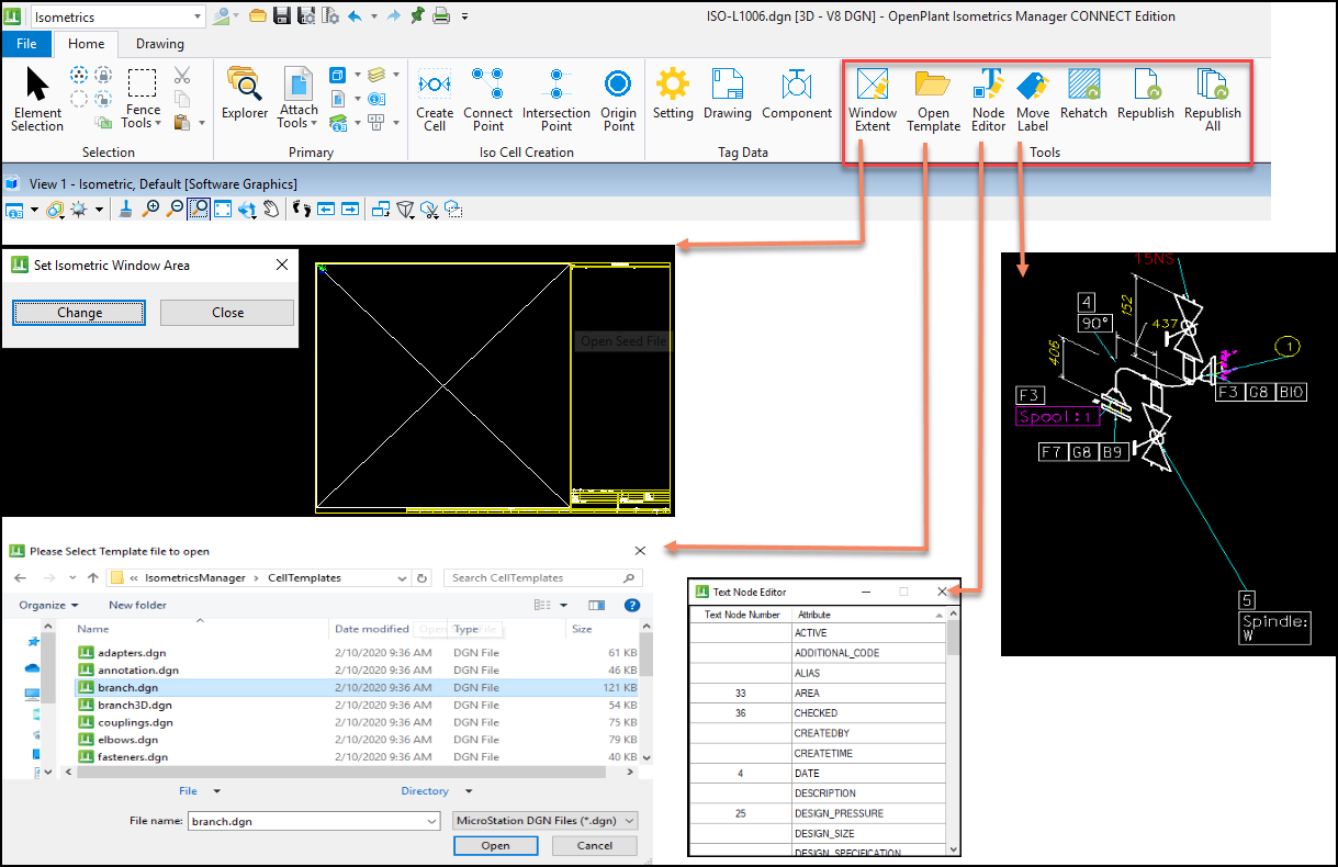 OpenPLANT | AutoPLANT - OpenPlant Isometrics Manager CONNECT Edition Interface Overview ...