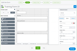 SYNCHRO Construction Solution - Create or Edit a Custom Form - Communities