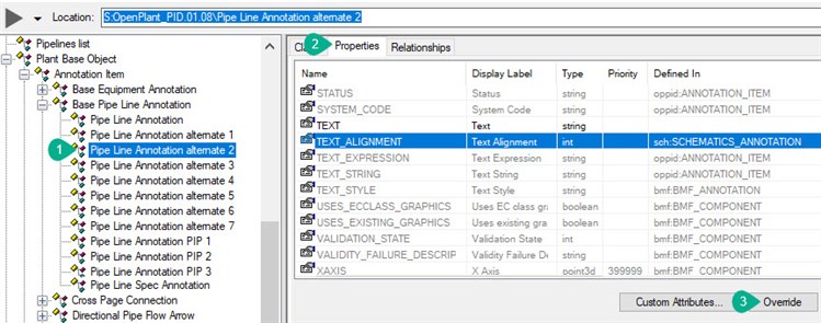 AutoPLANT | OpenPLANT | PlantWise - How to Define Desired Text Justification for Pipeline ...