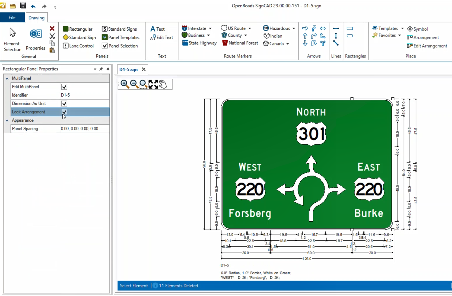 OpenRoads | OpenSite - D1-5 Circular Intersection Diagrammatic Sign ...