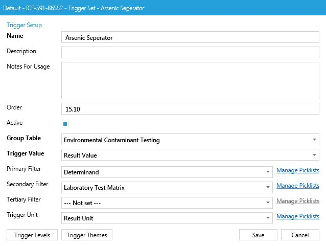 gINT | Keynetix - How Should Trigger Sets be Setup for Contamination Data - Communities