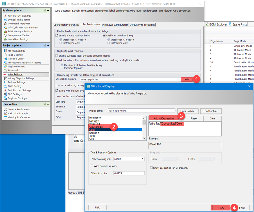 OpenUtilities - How to make Wire Gauges & Color appear with Wire Number in OpenUtilities ...