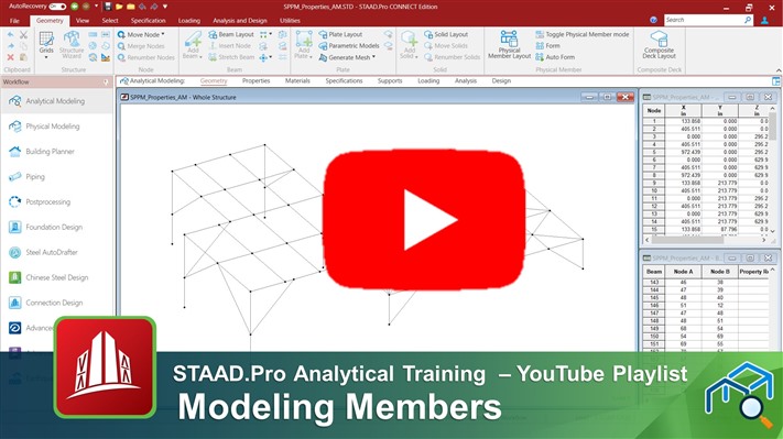 RAM | STAAD | ADINA - Modeling Structures in STAAD.Pro - Communities