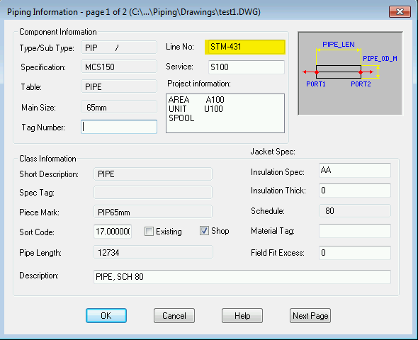 OpenPlant - To Populate the Missing Line Number of the Piping Model in ...
