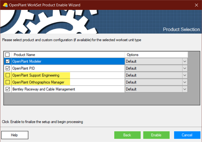 OpenPlant - How To Enable Other Openplant Applications For Project in ...