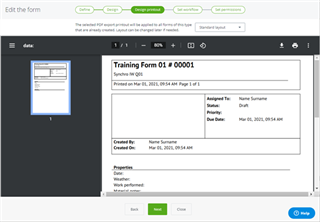 SYNCHRO Construction Solution - Create or Edit a Custom Form - Communities