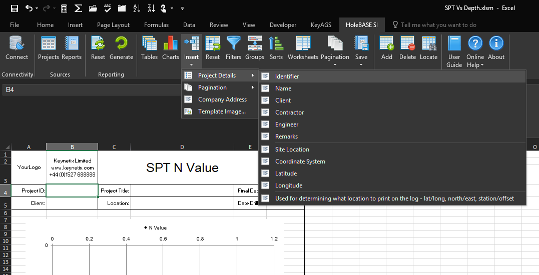 gINT | Keynetix - How To Add Project Details to an Excel Extension Report - Communities