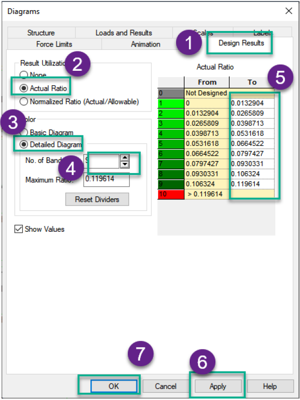 RAM | STAAD | ADINA - Viewing different colors for different ...