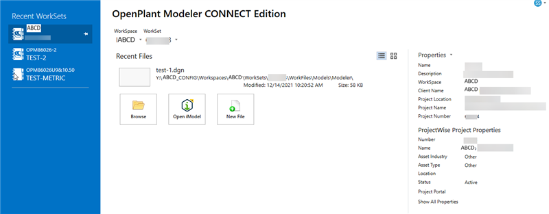 OpenPlant - How to Configure OpenPlant Modeler CONNECT Edition to Use Workspace from Shared ...
