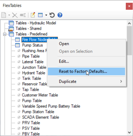 OpenFlows | Water Infrastructure - Flex table reports appear blank - Communities