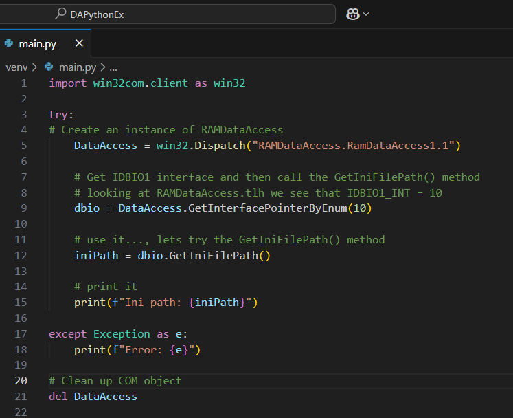 RAM | STAAD | ADINA - Basic Python file for RAM DataAccess API - Knowledge Portal