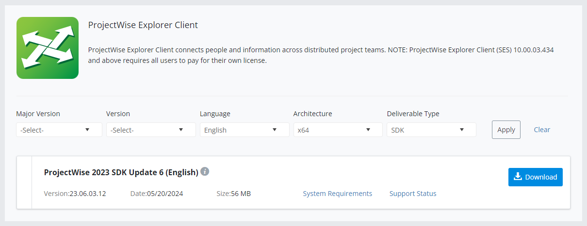 ProjectWise Programming - Access and Download the ProjectWise SDK - Communities