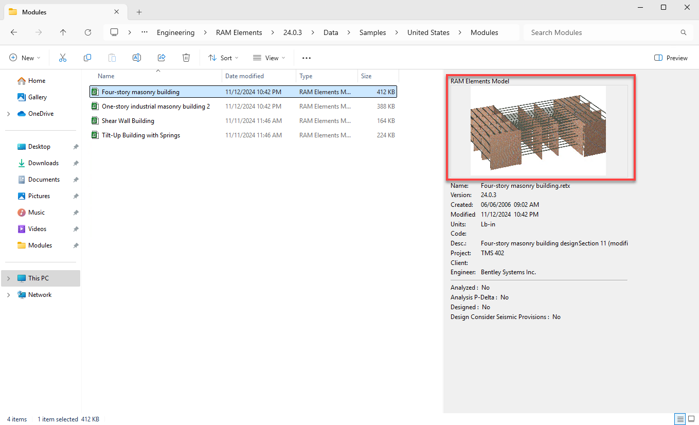 RAM | STAAD | ADINA - RAM Elements 2024 (24.0.3) Release Notes ...