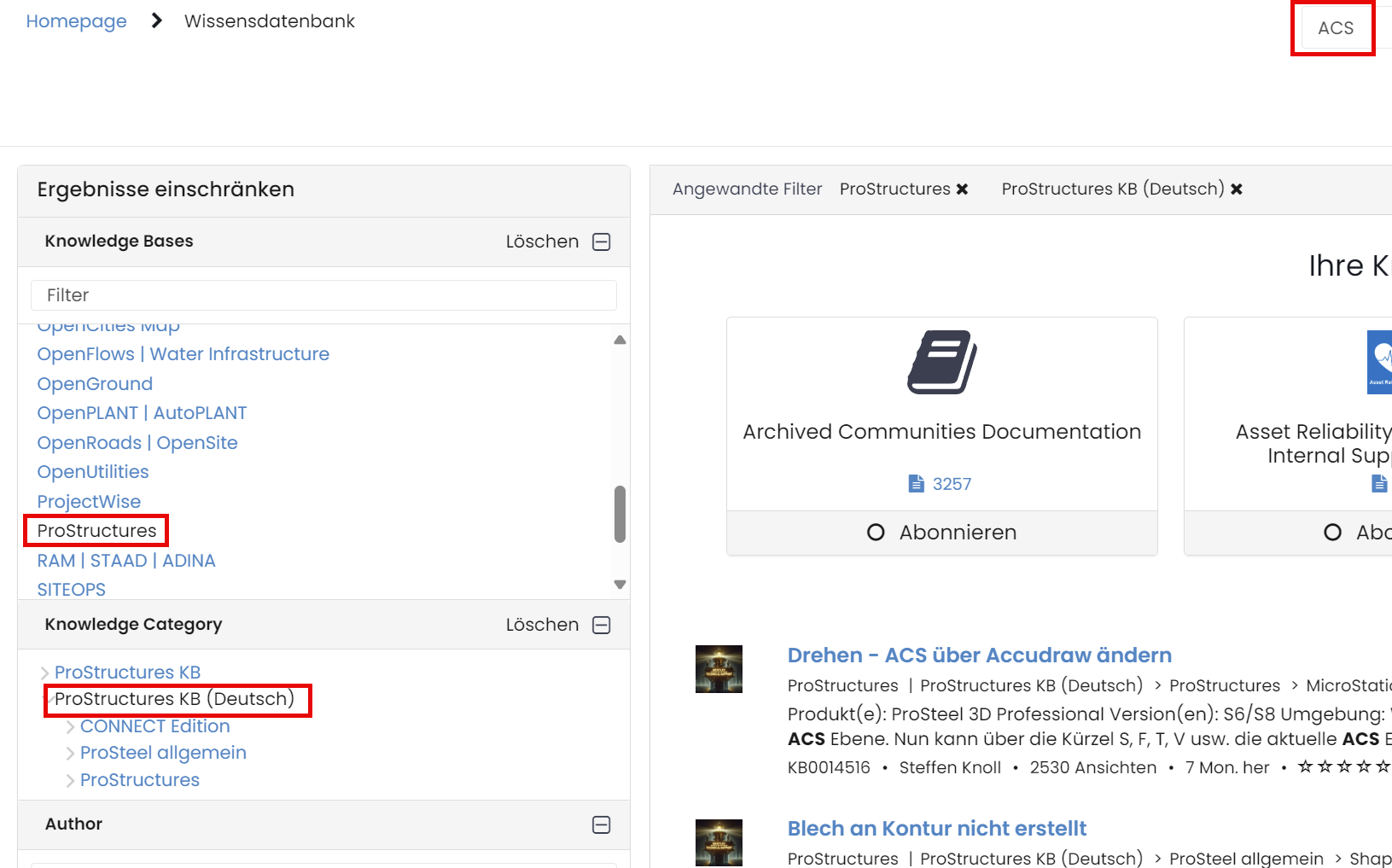 ProStructures - Migration von ProSteel AutoCAD zu Prosteel auf Microstation - Communities