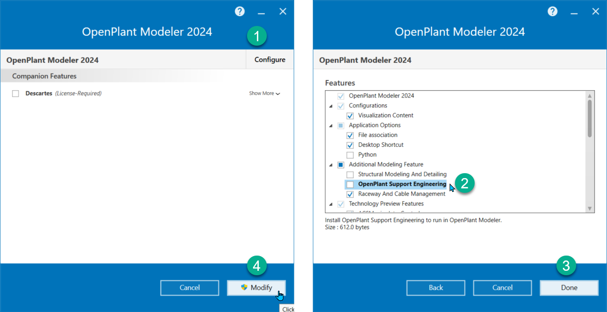 OpenPlant - How to enable Engineered Supports option in OpenPlant Modeler - Communities