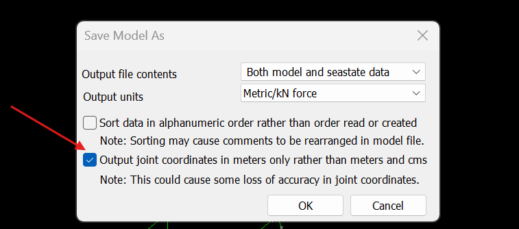 MAXSURF | MOSES | SACS | OpenWindPower - How to ignore coordinate ...